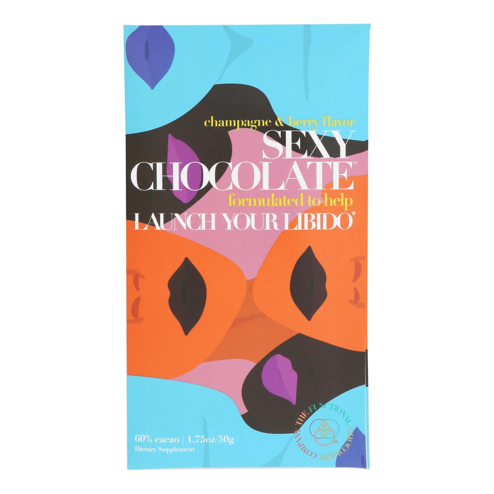 The Functional Chocolate Co. Sexy Chocolate Bar, 1.75 Oz (Case of 12)