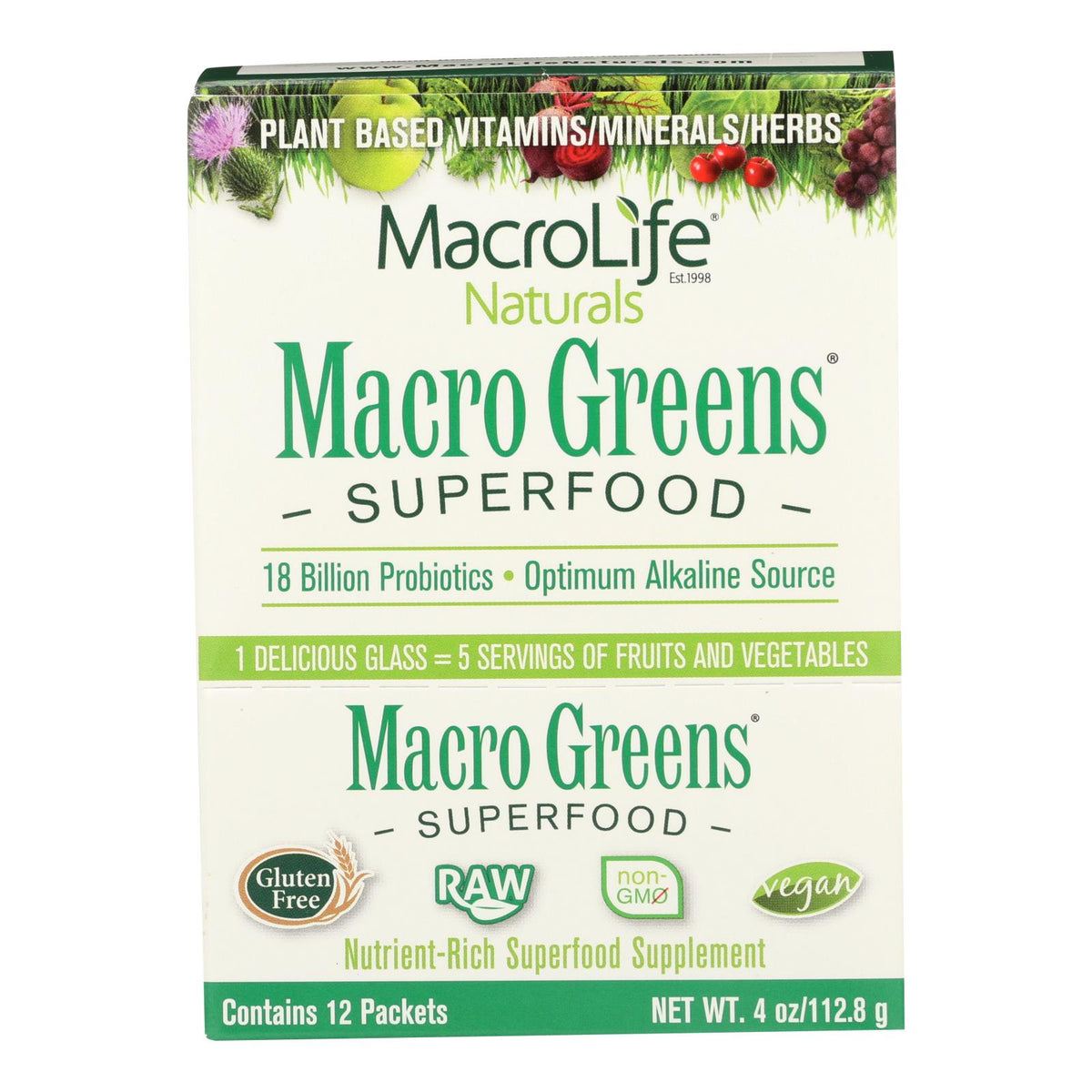 Macrolife Naturals Macro Greens packets offer vegan, gluten-free ...