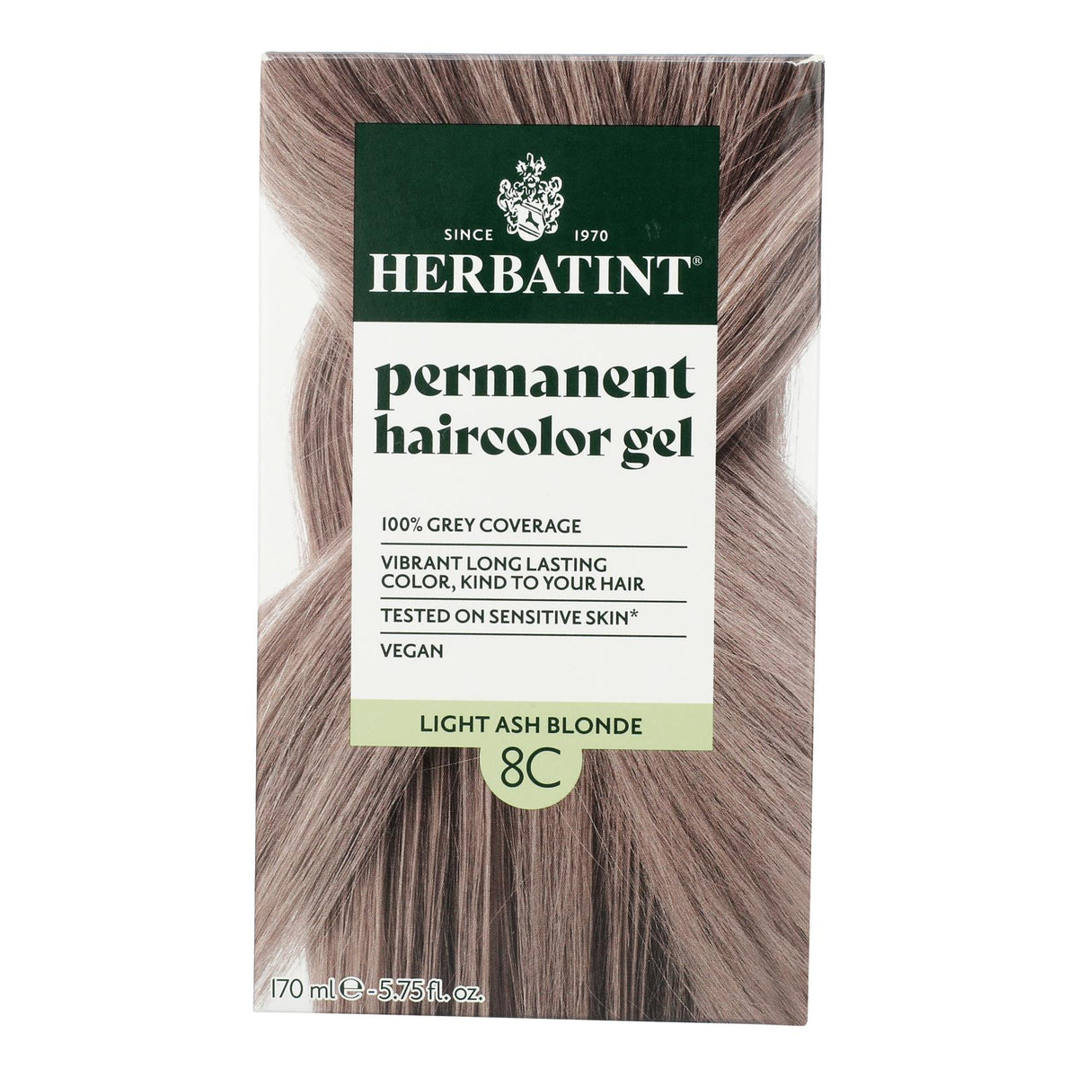 Herbatint 8C Light Ash Blonde Hair Color: Natural Permanent Dye - 5.75 ...