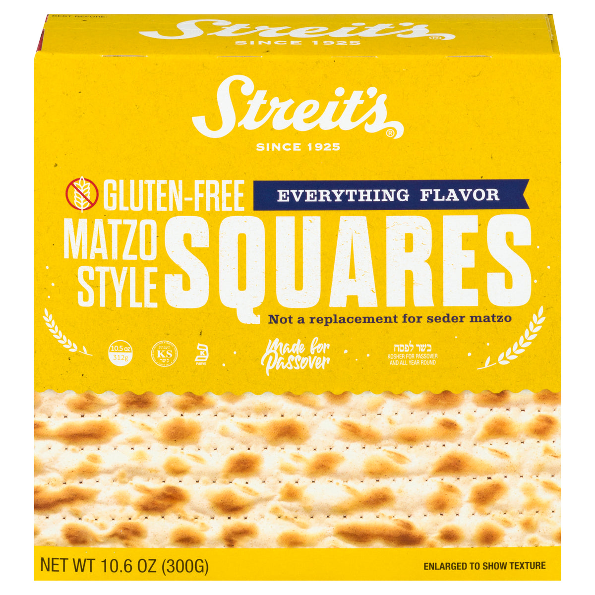 Streit's Everything Matzo Squares 12 Pack: Delicious & Crispy, Kosher ...