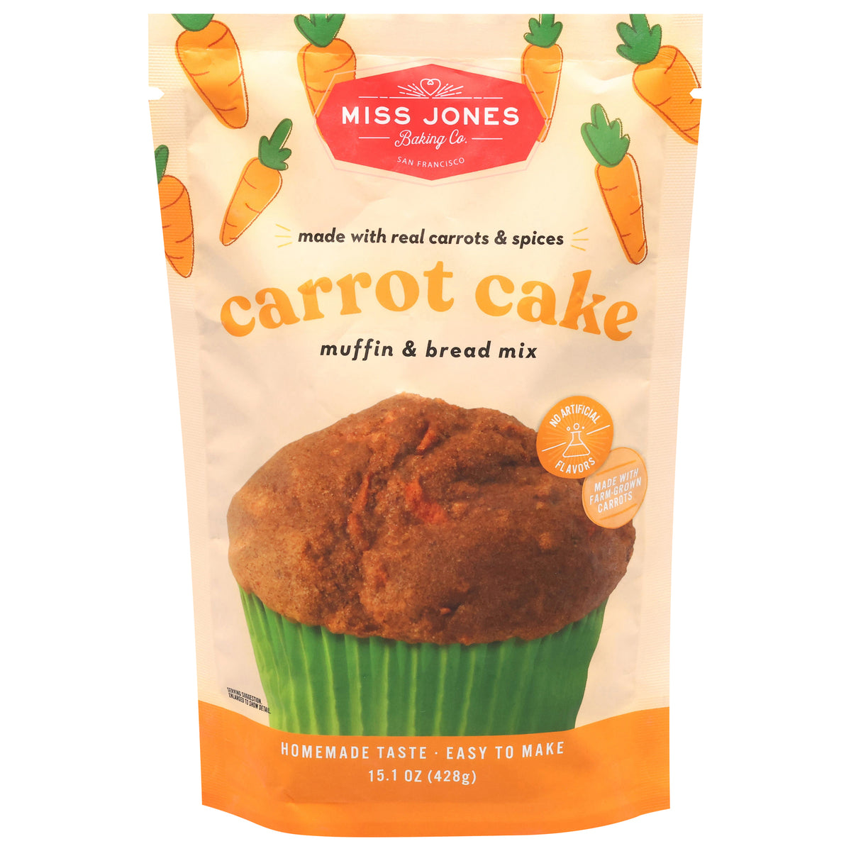 Miss Jones Baking Co. Carrot Cake Mix: Muffins & Bread, 6 Count ...
