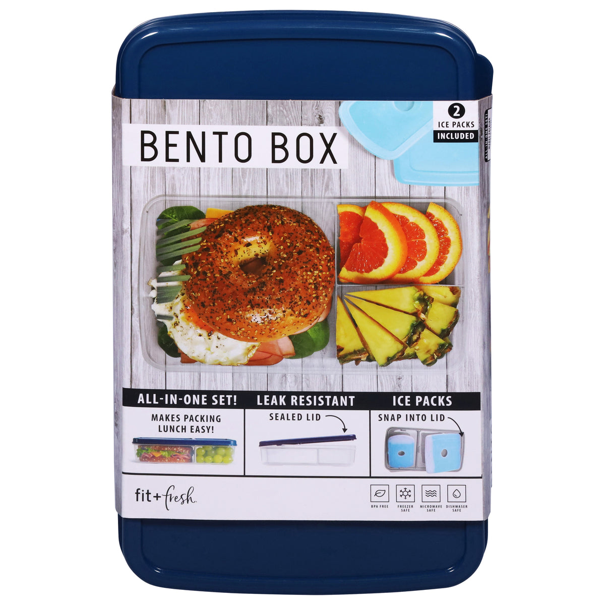 Fit & Fresh Bento Box - Reusable 1-Compartment Lunch Box | Fit & Fresh ...