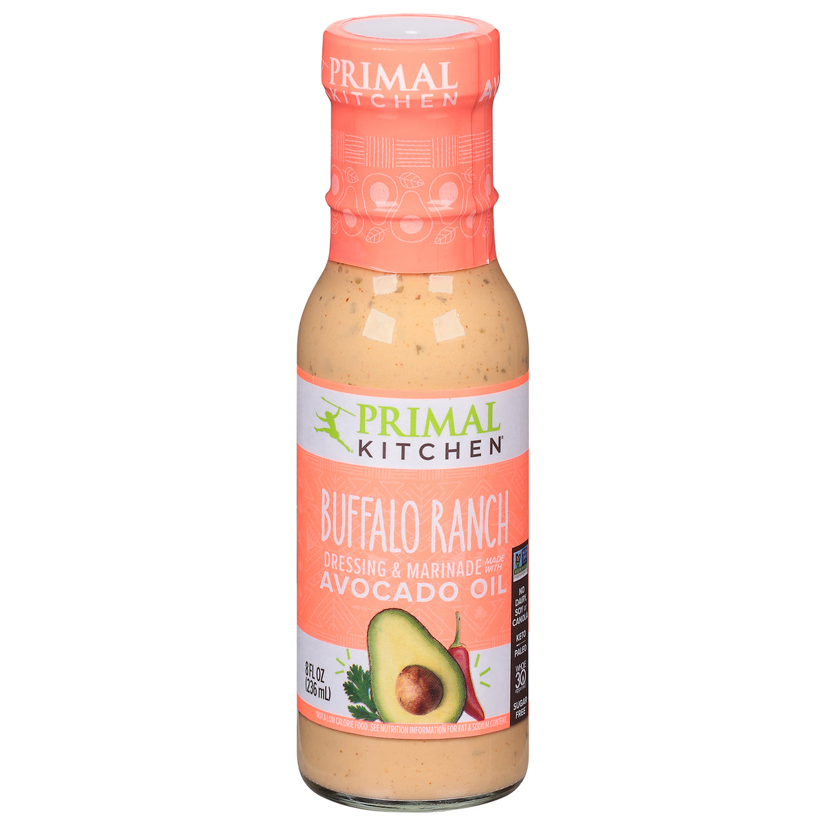 Primal Kitchen Buff Ranch Dressing 6x8oz - Avocado Oil, Keto & Paleo ...
