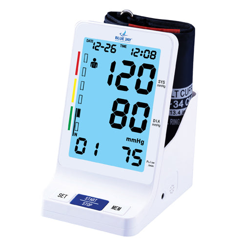 Blue Jay Talking Blood Pressure Monitor - Big Digit Upper Arm Cuff ...