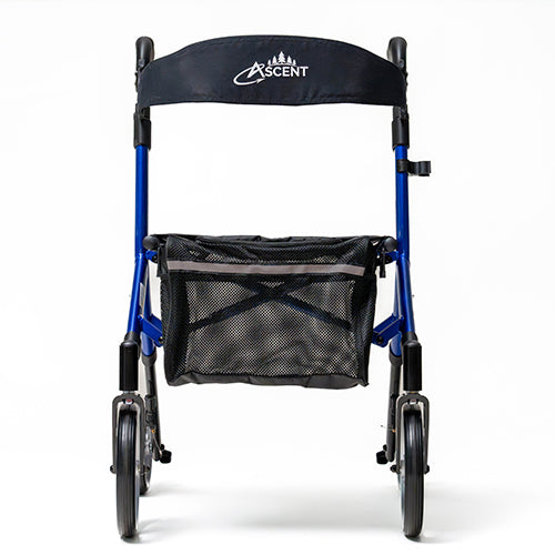Ascent Euro-Style Rollator - Cobalt Blue - Lightweight 4-Wheel Walker ...