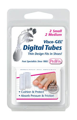 Visco-GEL All-Gel Digital Tubes - Small & Medium Toe Protectors - 2 Pa ...