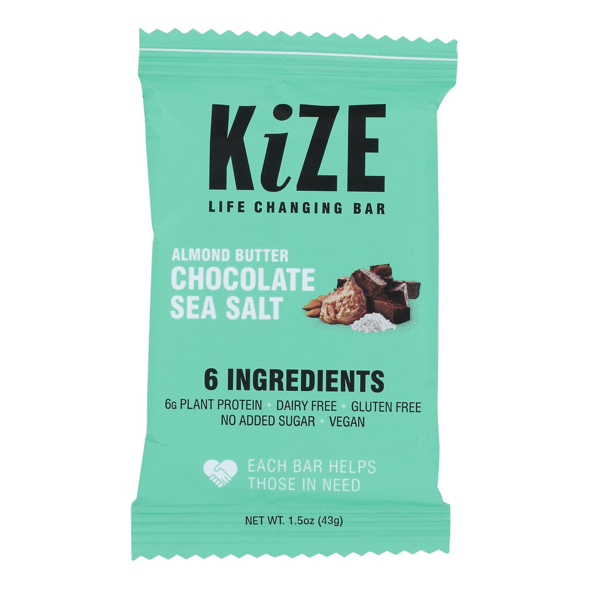 Kize Concepts - Energy Bar Almond Chocolate Sea Salt (Pack of 10 1.5 O ...