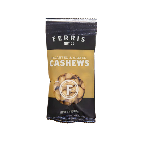 Ferris Nut Co. Roasted Salted Cashews, 24 pack. Fresh Michigan USA Nuts ...