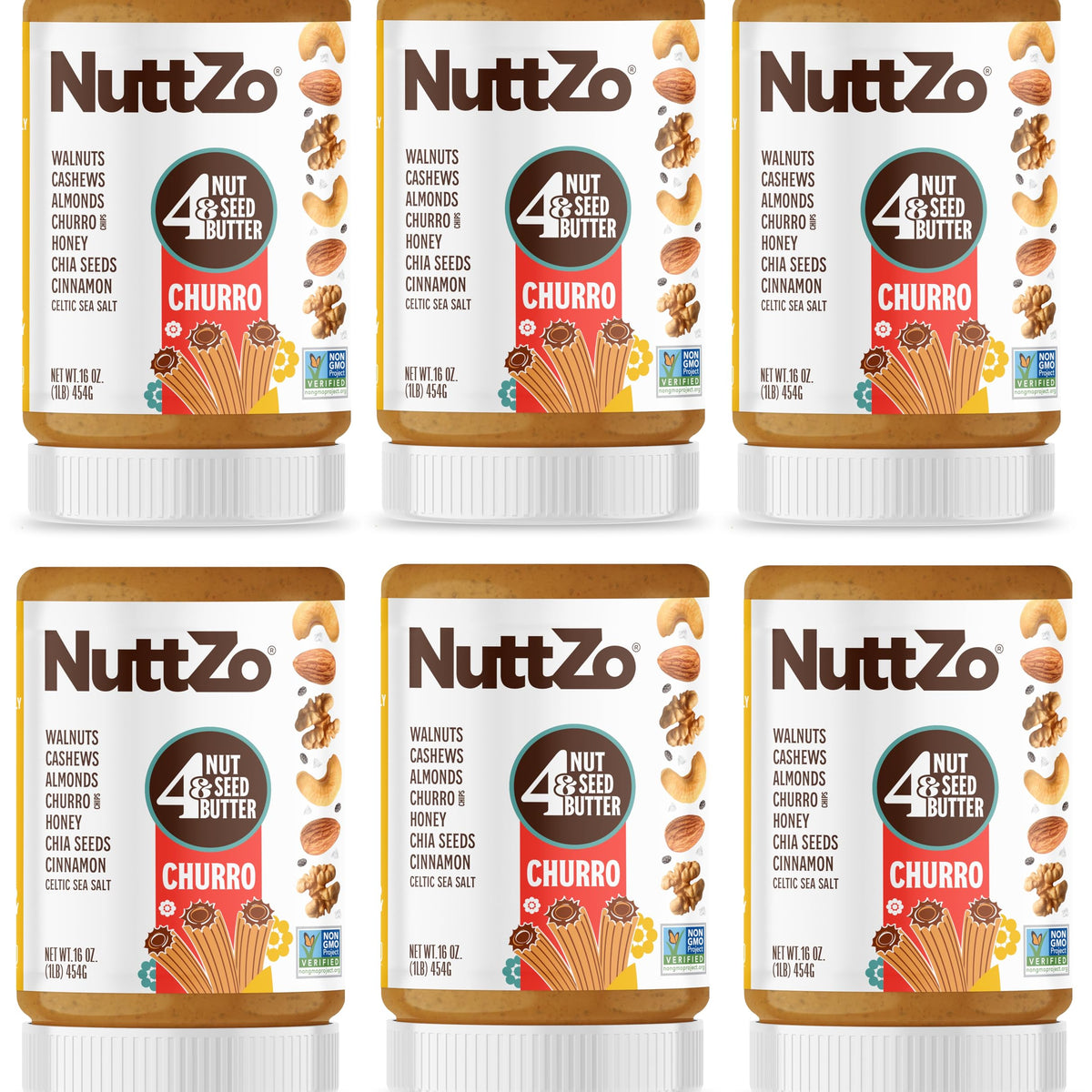 Nuttzo Churro Nut Butter 6-Pack! Healthy snack spread. Delicious ...