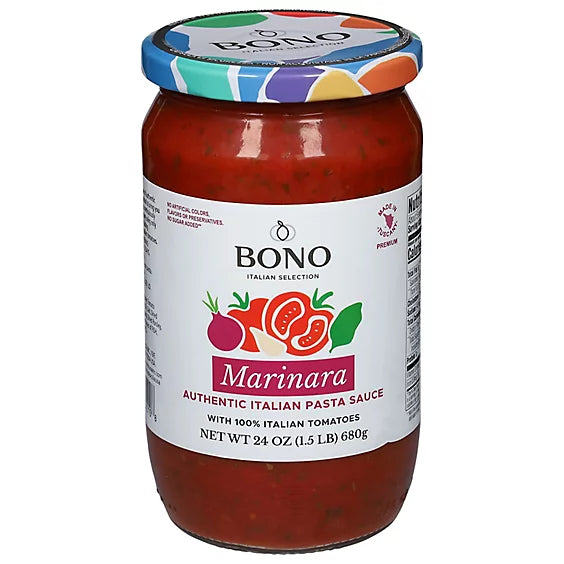 Bono Marinara Sauce: Gluten-free pasta sauce. Six 24oz jars of Bono's ...