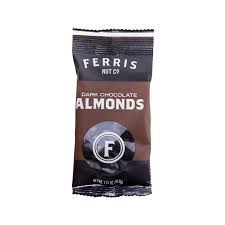 Ferris Nut Co. Dark Chocolate Almonds: 12 packs of gourmet snack treat ...