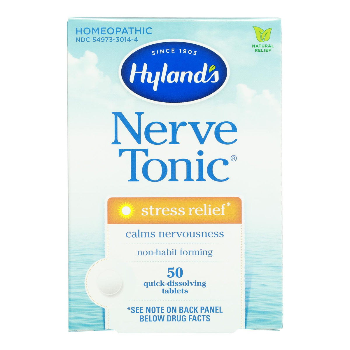 Hyland's Non-Habit Forming Nerve Tonic Tablets for Calming Relief, 50 ...