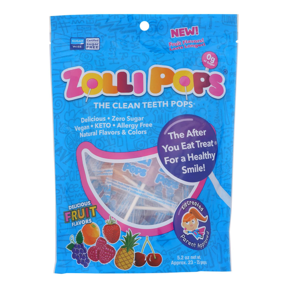 Zolli Pops Assorted Fruit Flavor Sugar Free Candy (16x25 ct) – Cozy Farm